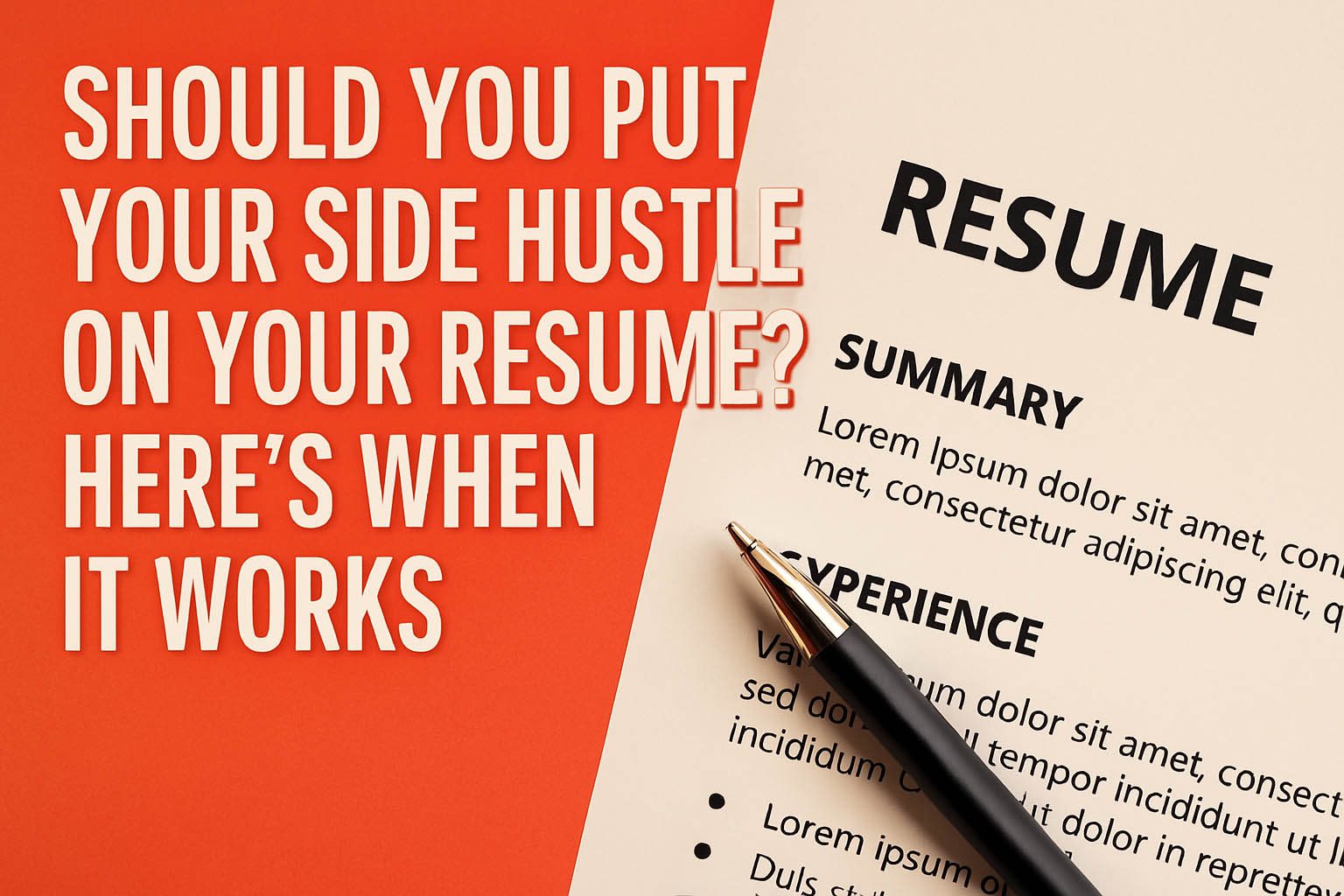 Should You Put Your Side Hustle on Your Resume? Here's When It Works ...