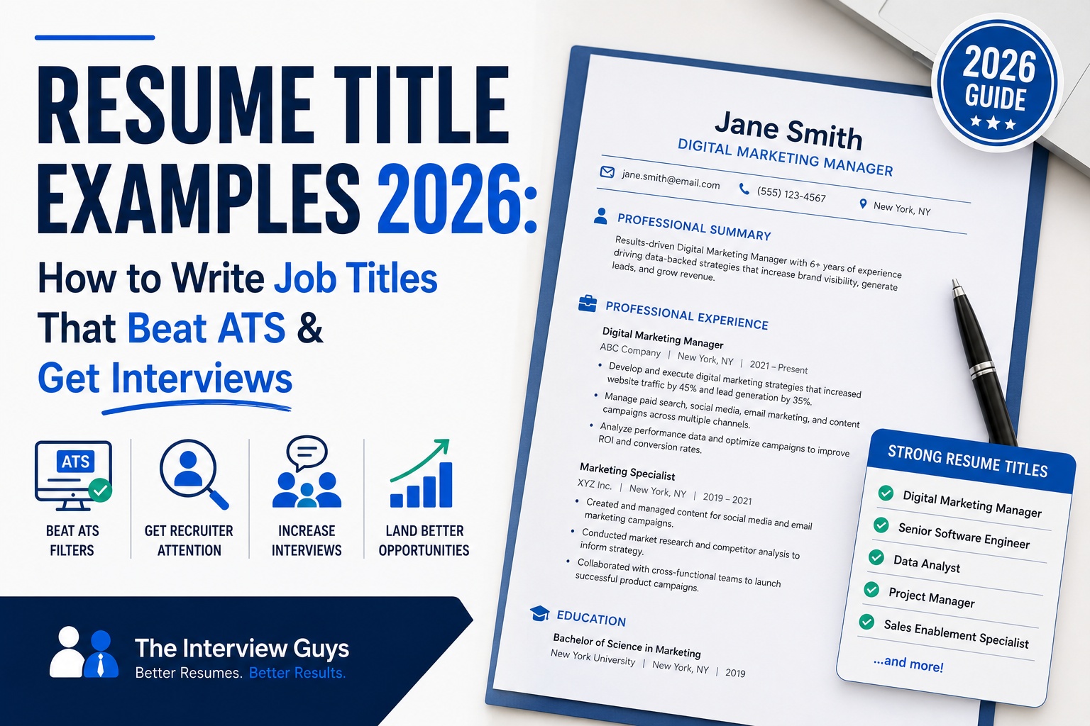 Resume Title Examples 2026: How to Write Job Titles That Beat ATS & Get ...