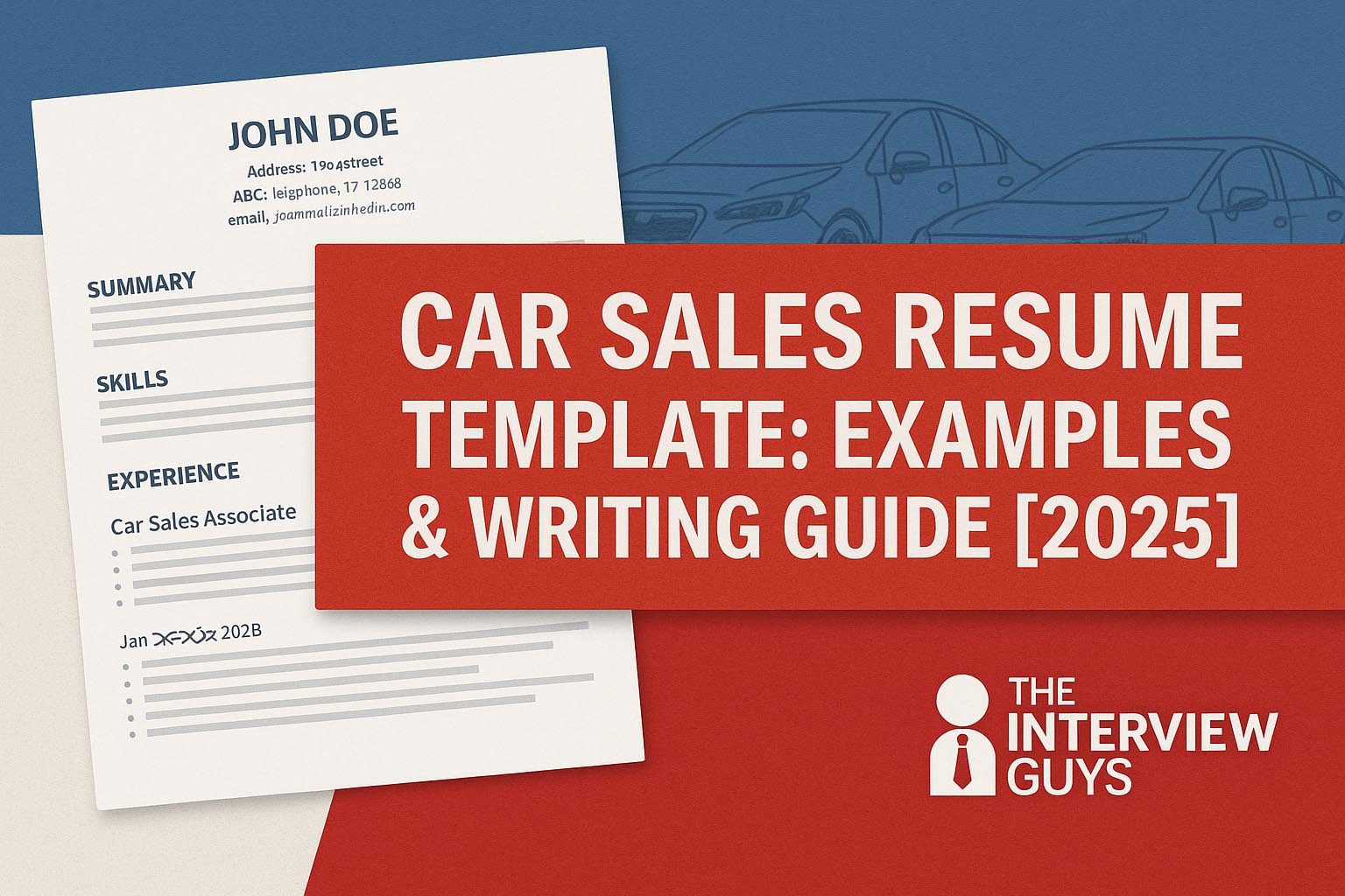 Car Sales Resume Template: Examples & Writing Guide [2025] - The ...
