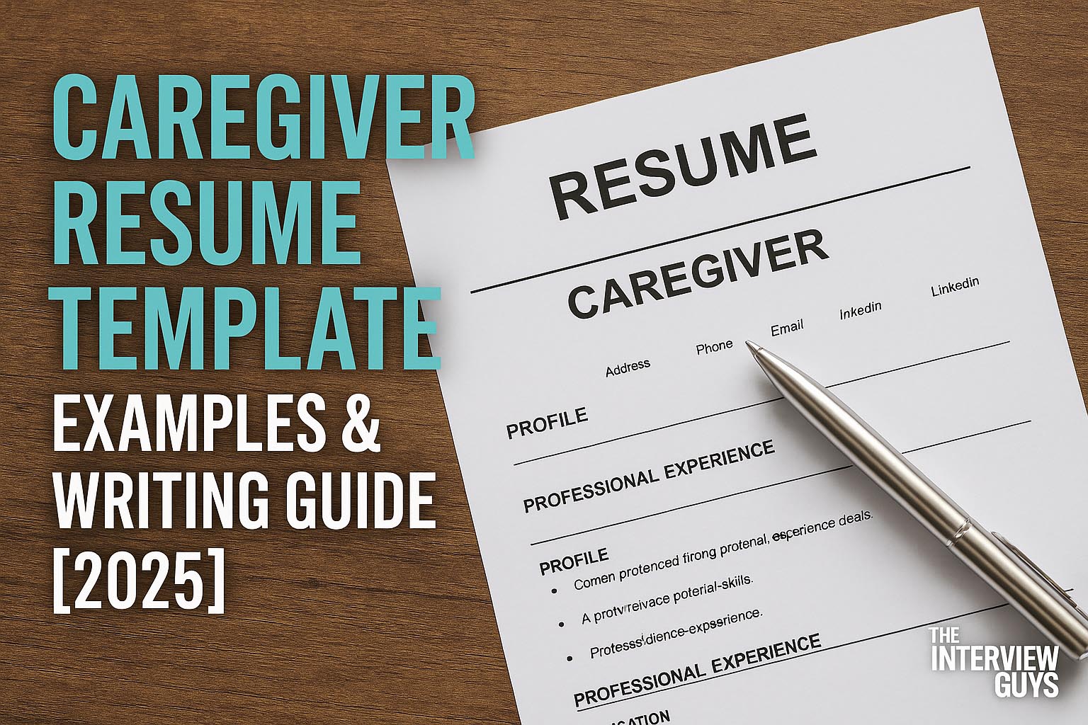 Caregiver Resume Template: Examples & Writing Guide [2025] - The ...