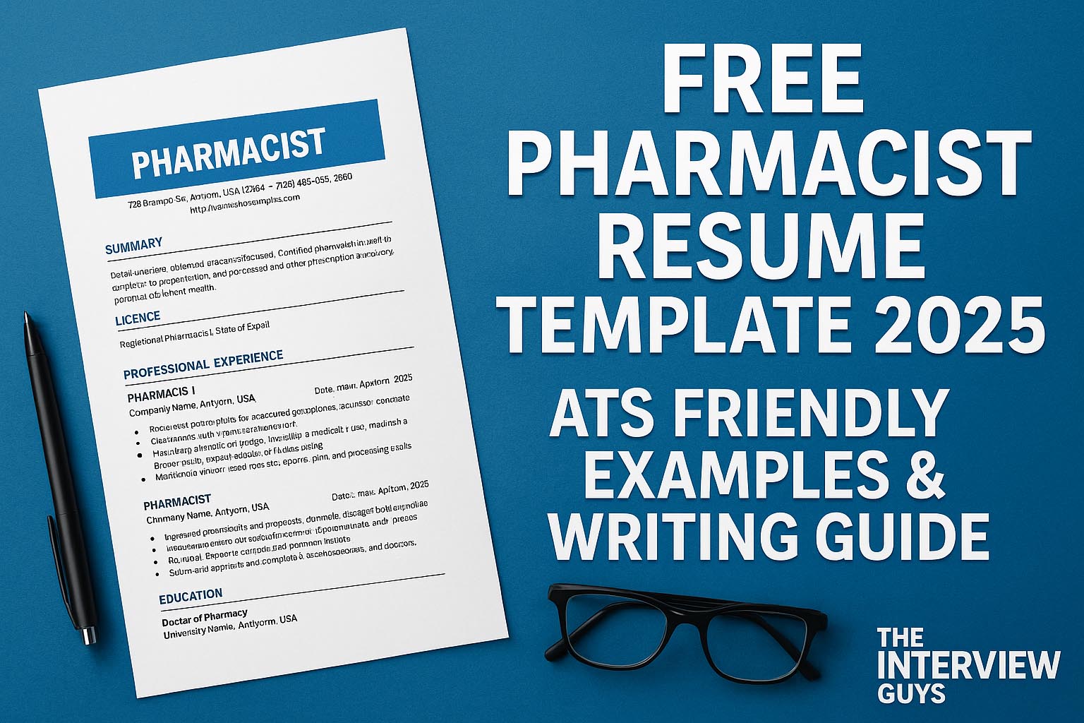 Free Pharmacist Resume Template 2025: ATS Friendly Examples & Writing Guide - The Interview Guys