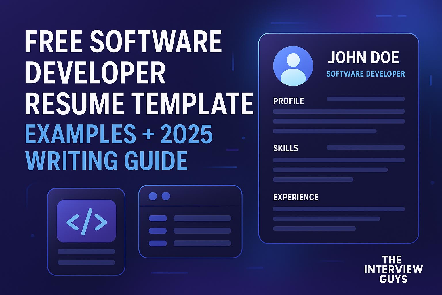 Free Software Developer Resume Template: Examples + 2025 Writing Guide - The Interview Guys