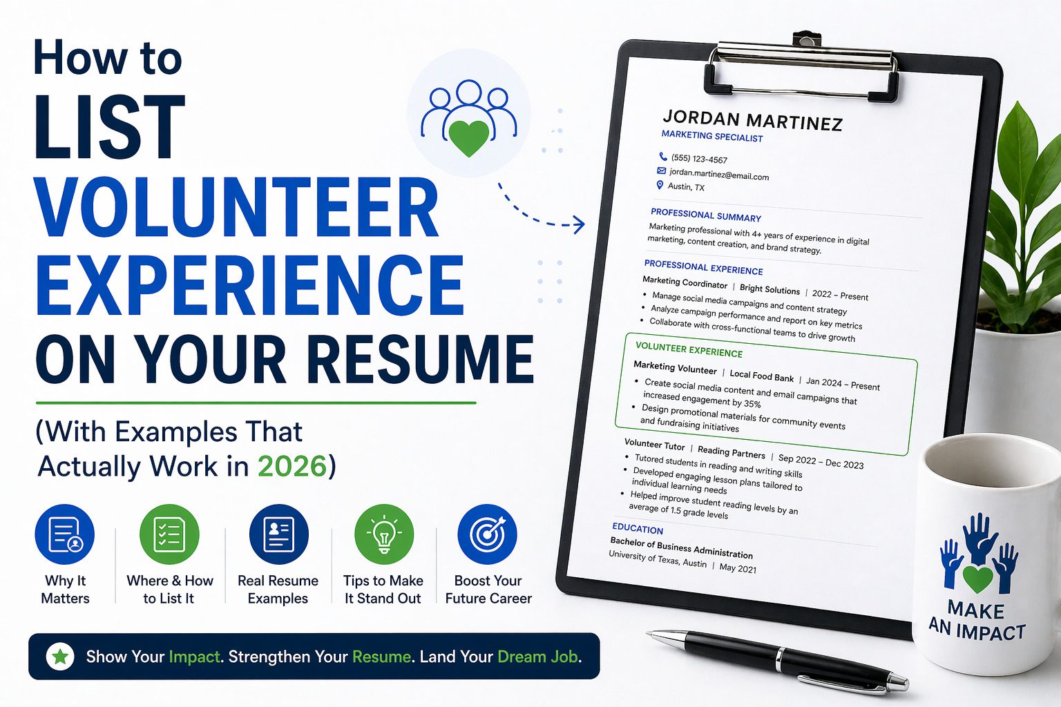 How to List Volunteer Experience on Your Resume (With Examples That ...