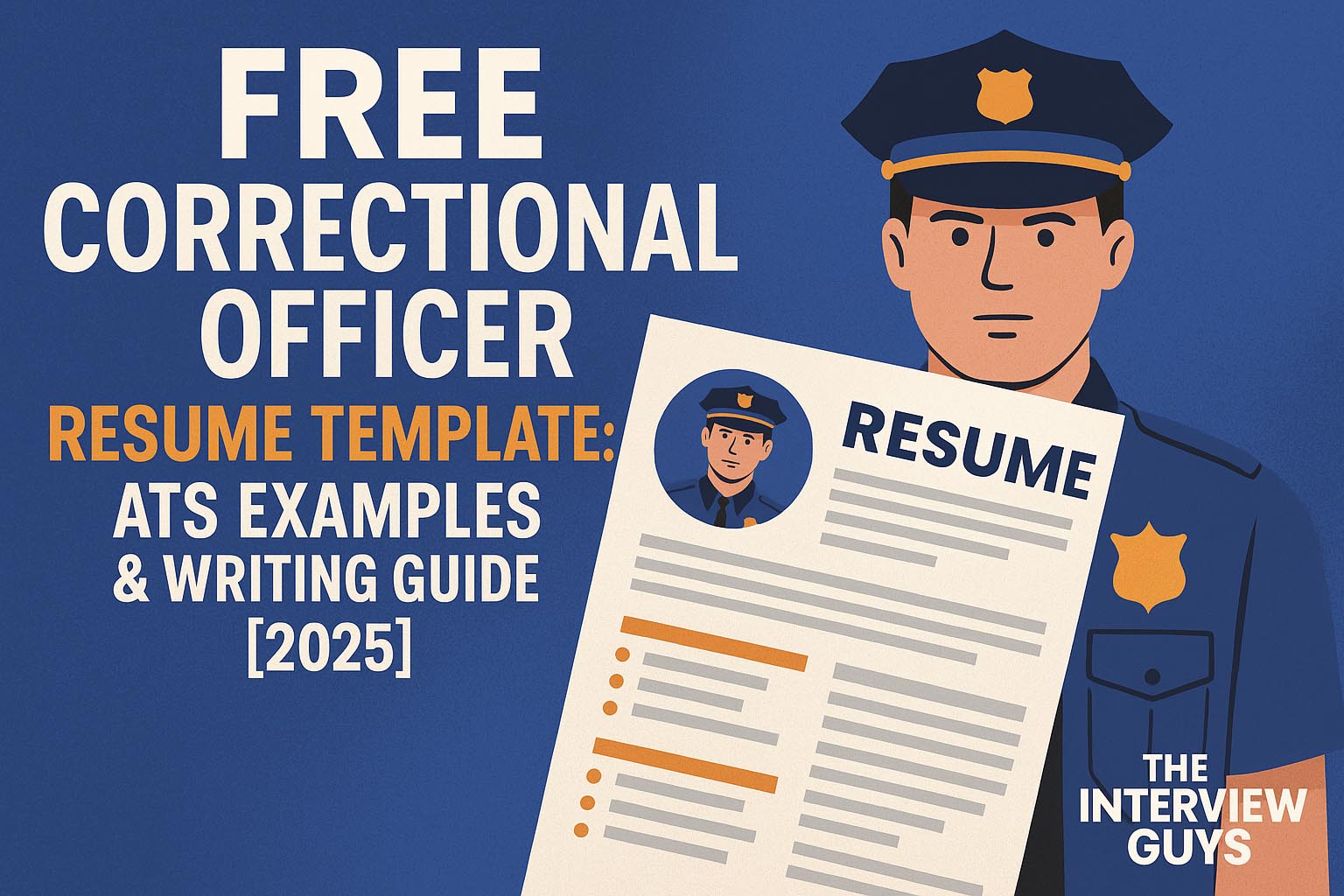 Free Correctional Officer Resume Template: ATS Examples & Writing Guide ...