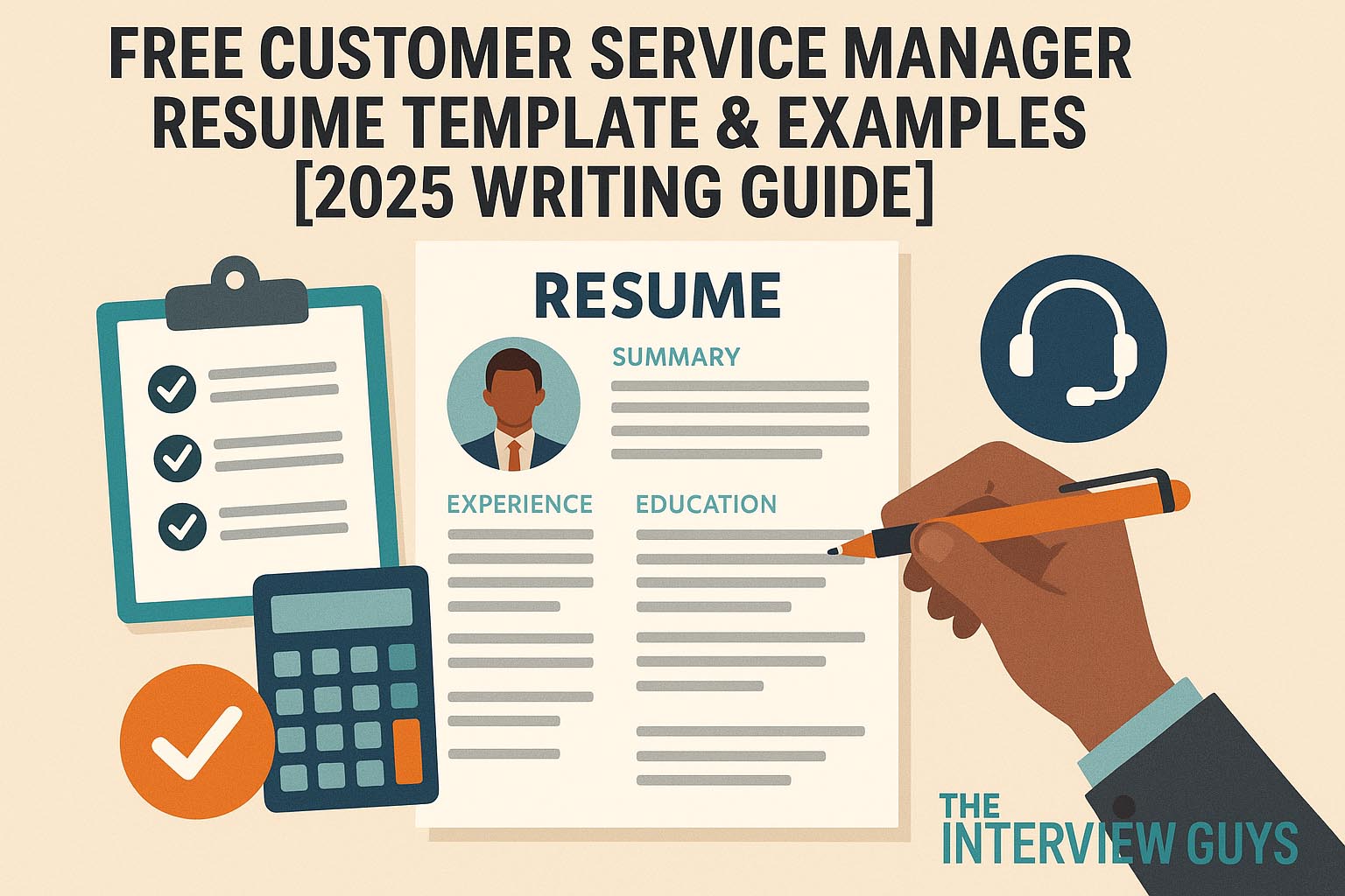Free Customer Service Manager Resume Template & Examples [2025 Writing ...