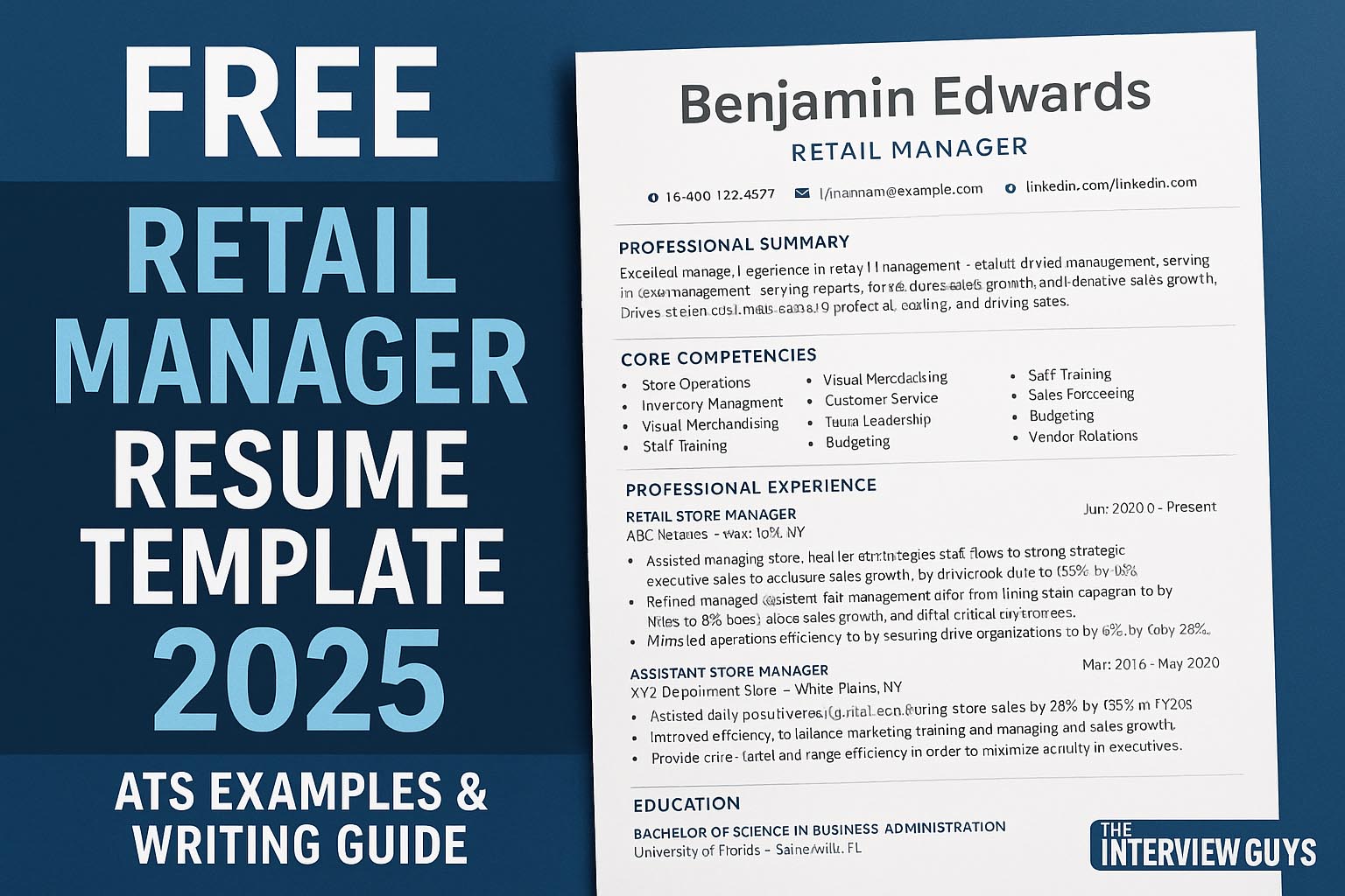 Free Retail Manager Resume Template 2025: ATS Examples & Writing Guide ...