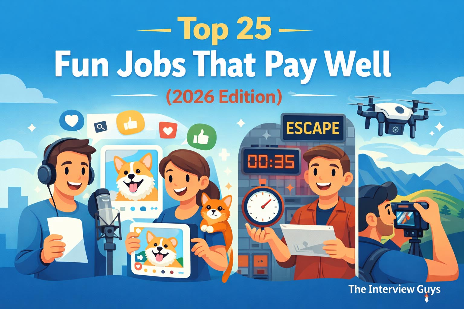 Top 25 Fun Jobs That Pay Well (2026 Edition) - The Interview Guys
