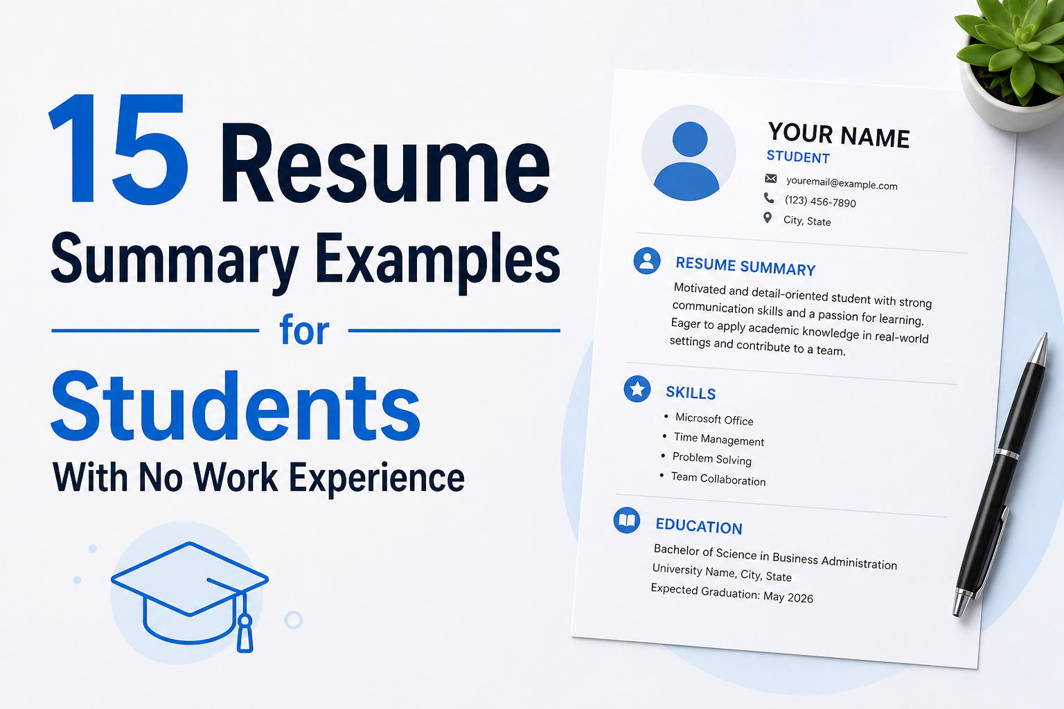 15 Resume Summary Examples for Students With No Work Experience - The ...